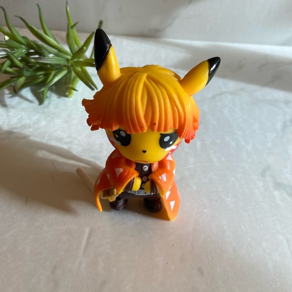 Pokemon | Other | Demon Slayer Pokemon Cosplay Figure Zenitsu Pikachu ...